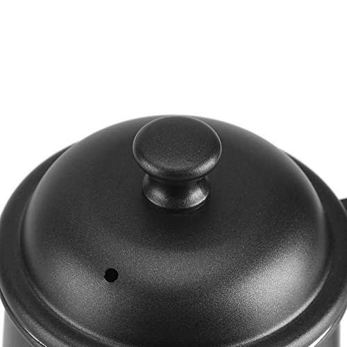 Ikunde 650ML Stainless Steel Gooseneck Spout Kettle Coffee Tea Home Brewing Drip Pot Black