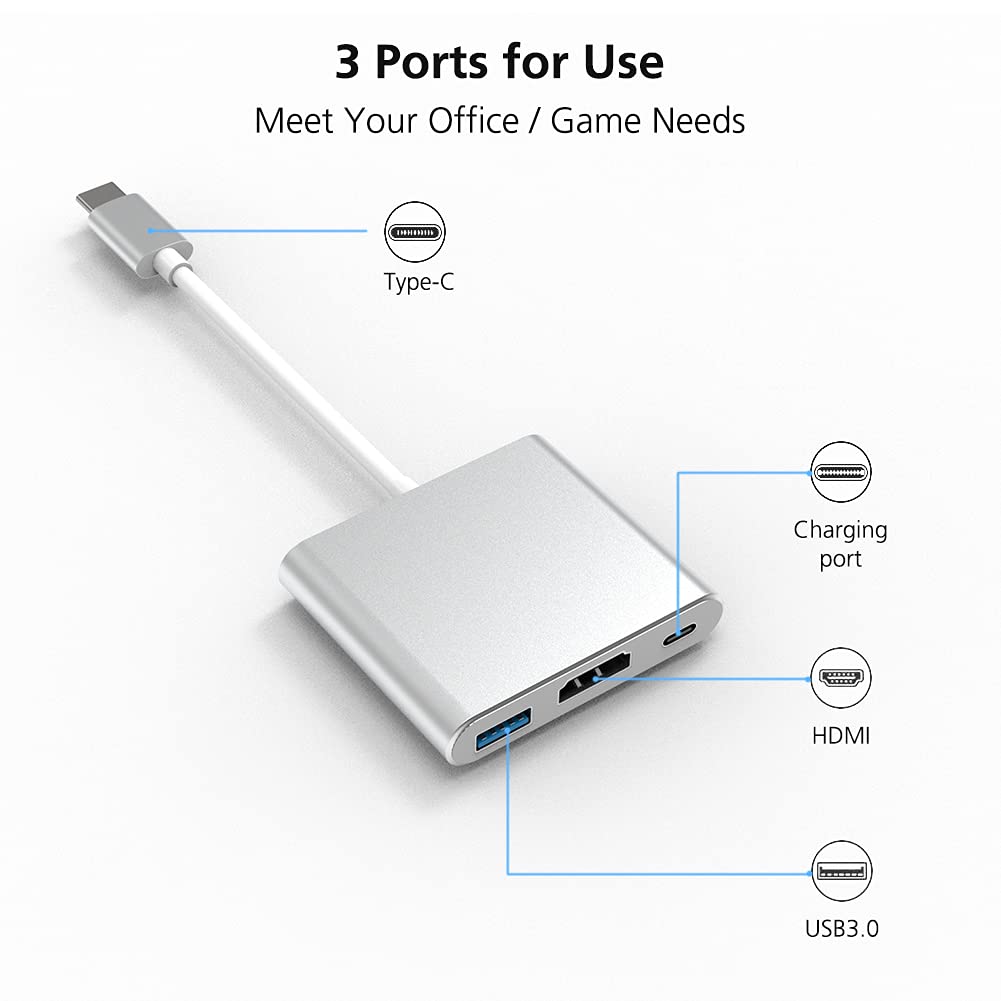 Dock for Nintendo Switch, IWGAME Portable Docking Station with USB C Charging and USB 3.0 Port, HDMI Adapter TV Dock Compatible with Switch