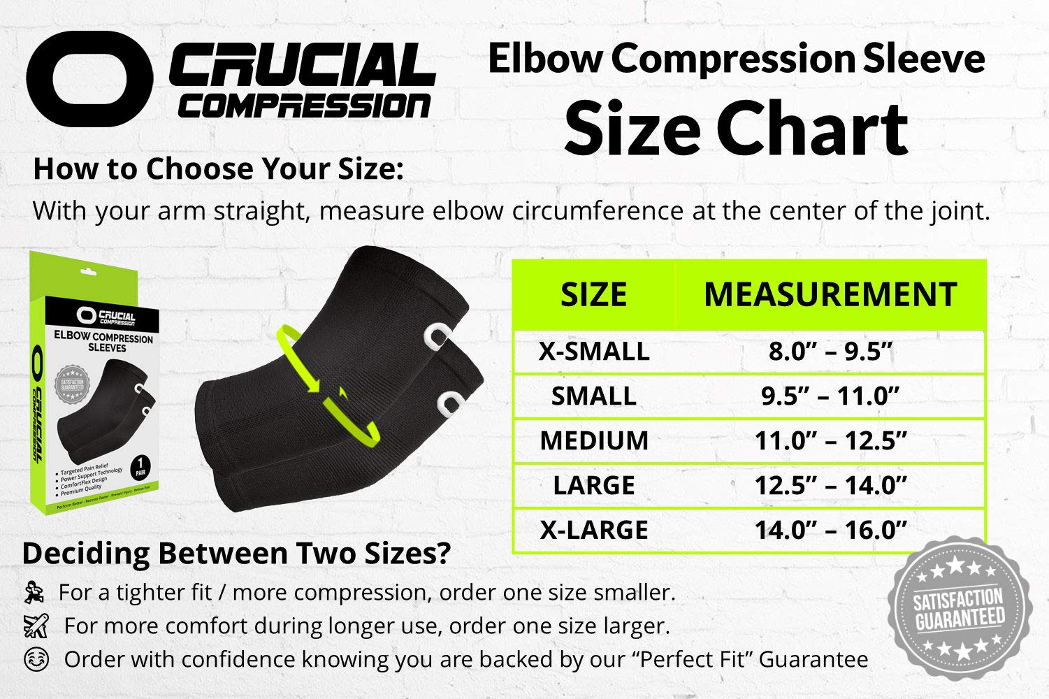 Elbow Brace Compression Sleeve (1 Pair) - Instant Arm Support Elbow Sleeves for Tendonitis, Arthritis, Bursitis, Golfers & Tennis Elbow Brace, Treatment, Workouts, Weightlifting, Pain Relief, Recovery