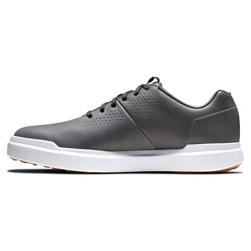 FootJoy mens Contour Casual Golf Shoe, Charcoal/White, 10.5 US