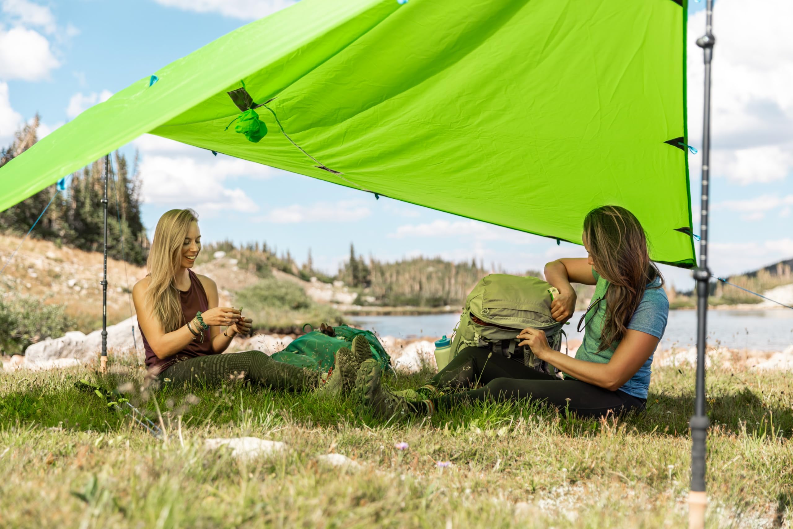 Eureka! Trail Fly Customizable Camping Tarp, 10 Feet, Jasmine Green
