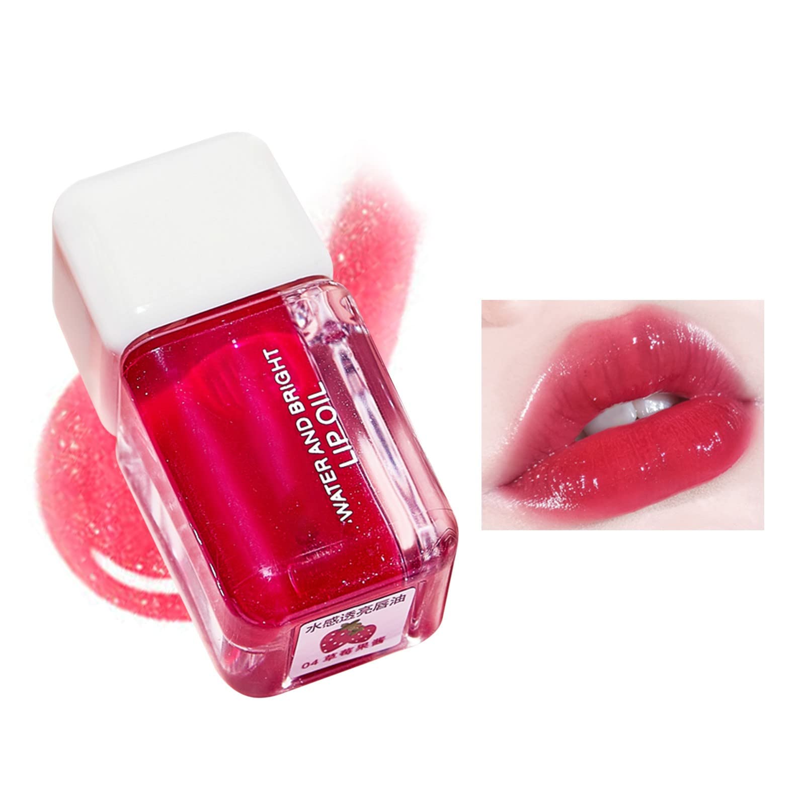 HMDABD Teen Make up Basket Hydrating Lip Gel Vitamin E Clear Rosehip Oil Bubble Gum Cherry Strawberry Lip Filler Hydrating Cute Makeup Stuff