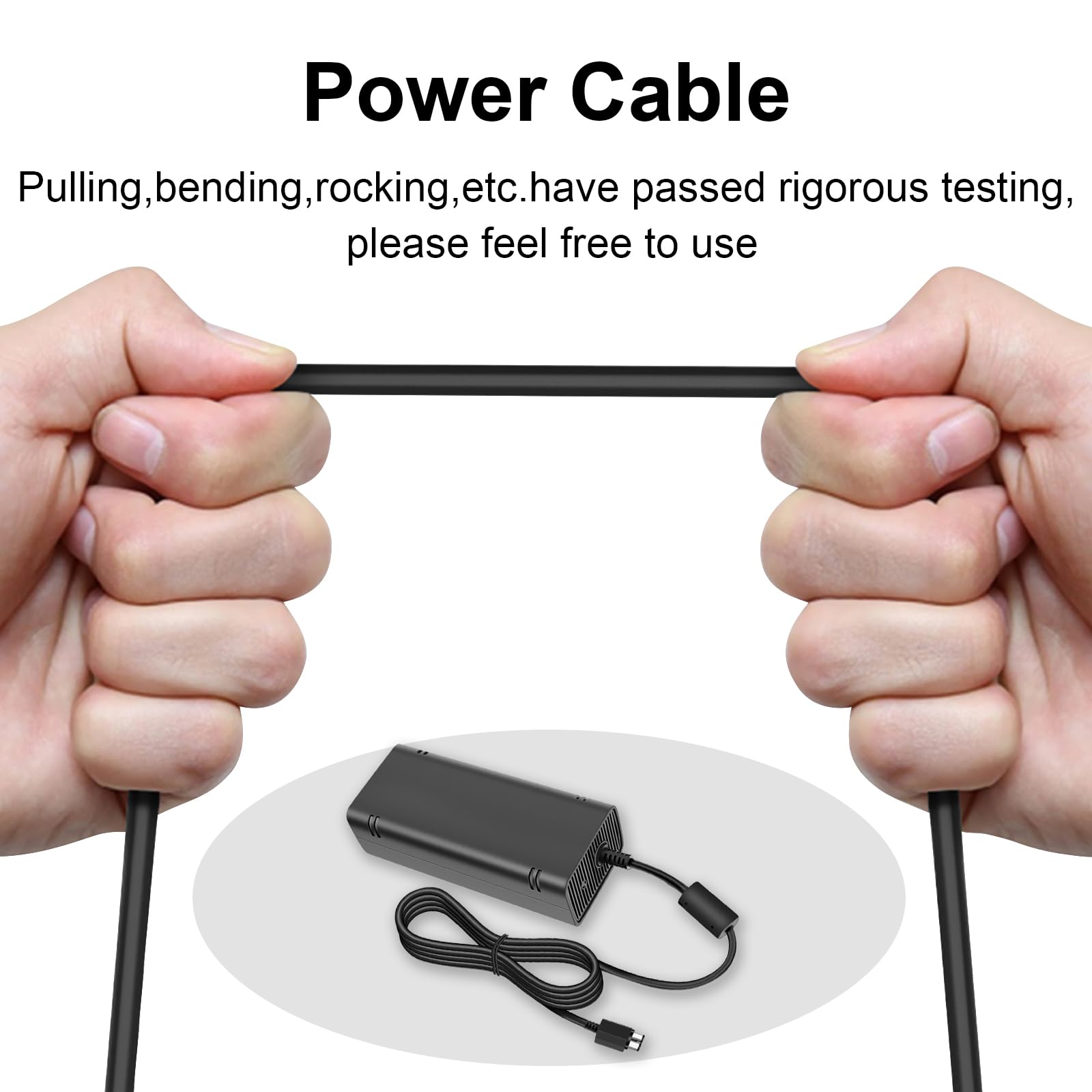 Fancy Buying AC Adapter with Cable for Xbox 360 Slim Power Supply Charger Brick (Black)