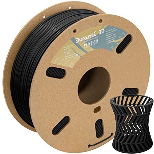 PLA Plus Black and White Bundle, 3D Printer Filament Tough PLA Pro 8 Times Strength, Cardboard Spool 3D Printing Filament PLA + Dimensional Accuracy 99% +/- 0.03 mm