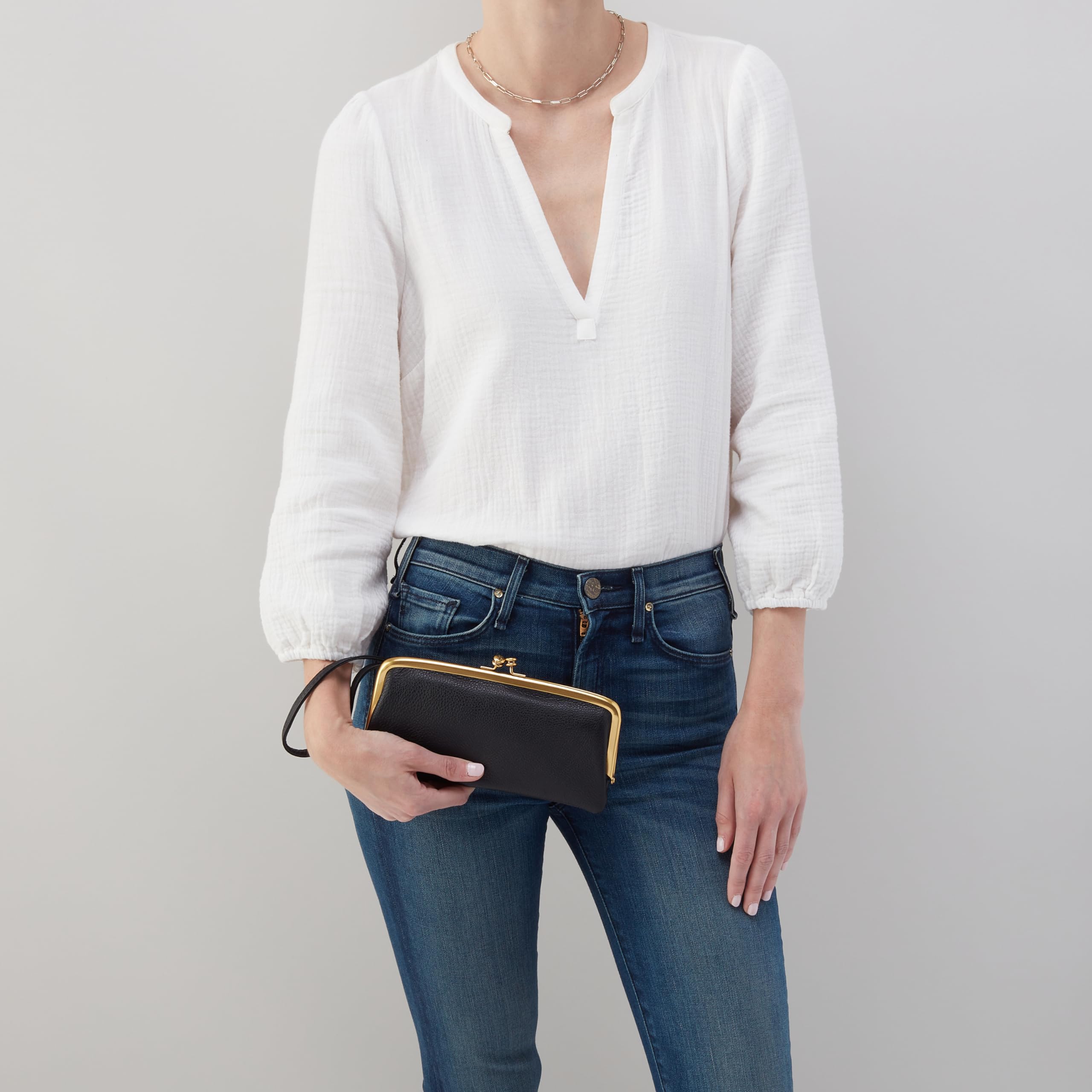 HOBO Cora Large Frame Wallet Black One Size