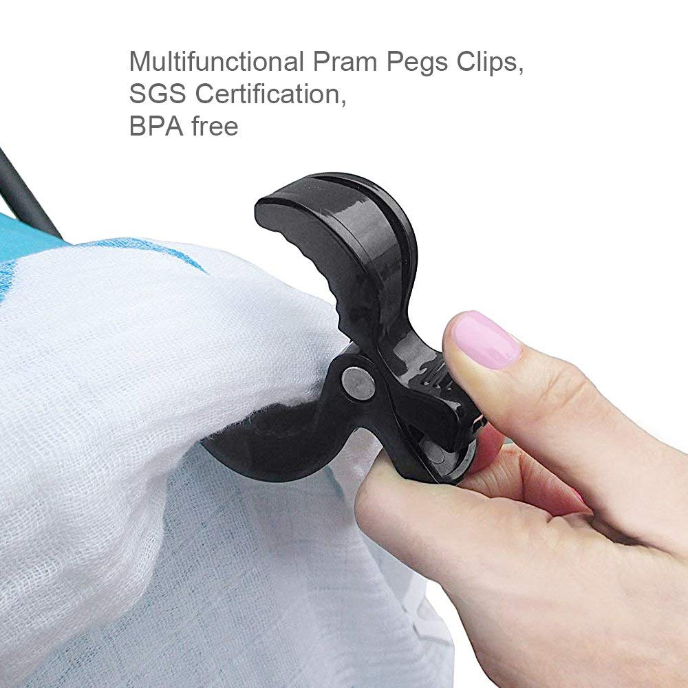 Cup Holder for Stroller, Yisscen Pram Cup Holder with Two Clips and One Hook - Adjustable Drink Universal Cup Holder Perfect for Stroller, Pushchair, Bikes and Wheelchair
