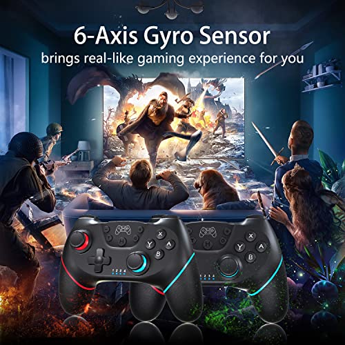 YUYIU 【Upgraded】 Switch Controller Switch Pro Controller-Switch Remote Gamepad Joystick for Nintendo Switch/Switch Lite/Switch OLED,Pro Controller Switch Dual Vibration Turbo with Charging Cable