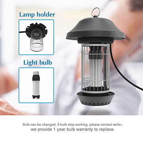 KPS Electric Bug Zappers, New Upgrade with Free Hanger 40W Outdoor Pest Control Lantern for Mosquitoes, Flies, Gnats, Pests & Other Insects, 1 Acre Coverage (2 Pack)