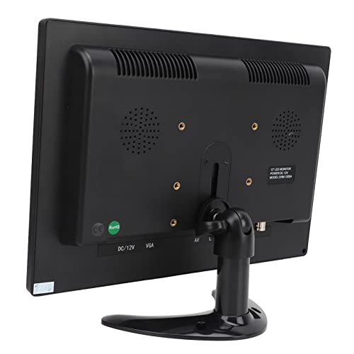 Garsentx 12 Inch TFT LCD Monitor with AV BNC VGA Input 1280x800 Portable Mini HD Color Screen Display with Built in Speaker Remote Control