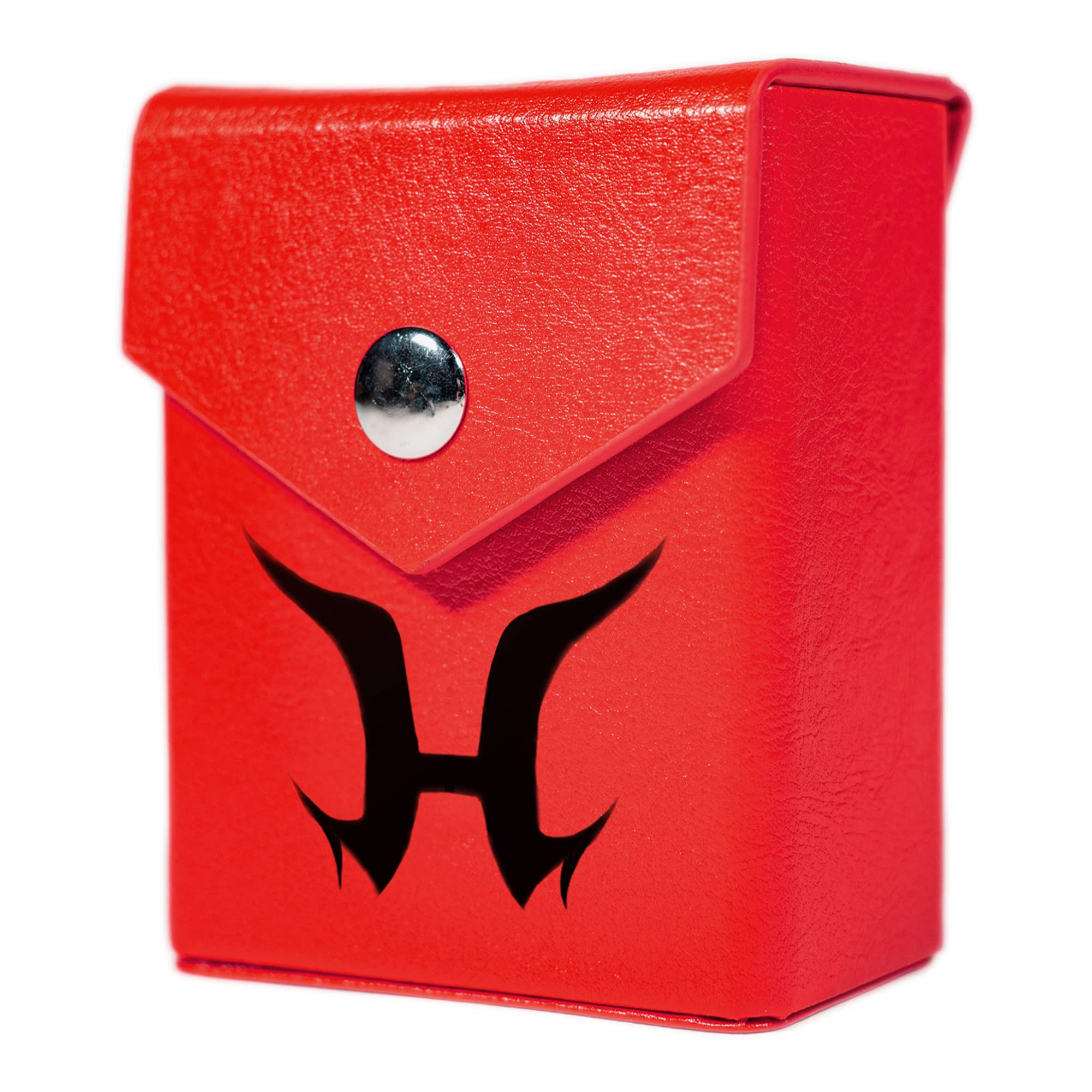 HERO Symbol Deck Box/Deck Case - Built in Belt Loop/Clip - Hard Shell Faux Leather - Compatible with Yu-Gi-Oh, MTG, CFV, Digimon, F&B and other Trading Card Games