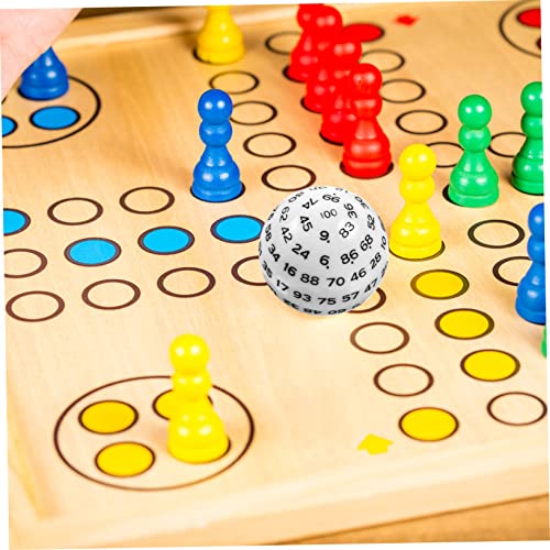 Generic 100 Props Role Playing Dice Table Runners Math Games Dices 100 Sided Polyhedral Dice Party Game Dice Practical Game Dice Multi-Sided Dices Acrylic 100 Sided Dice Checkerboard White