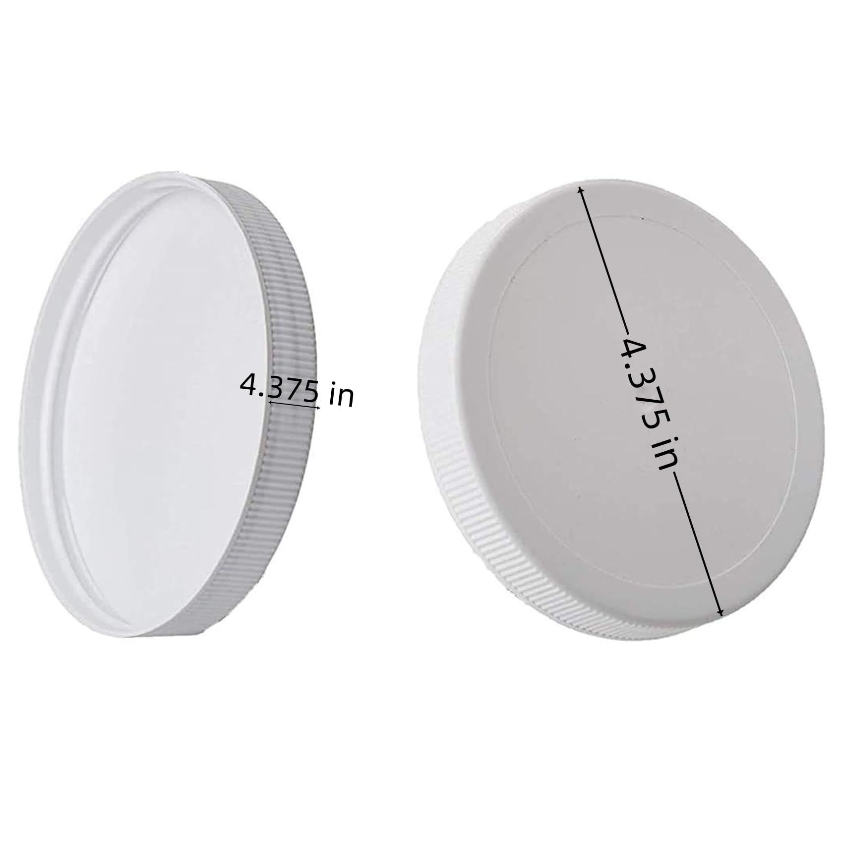 Hufopik 3 Pcs | 110/400 Plastic Replacement Lids | 110mm Caps w/Leak Proof Liner | For Large Glass or Plastic Wide Mouth Jar, Food-Grade Storage Caps for Canning Jars