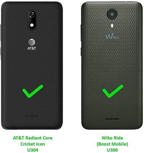 E-Began Case for BLU Wiko Ride (W-U300), Vision 2 (U304AC)/AT&T Radiant Core (U304A)/Cricket Icon with [Built-in Screen Protector], Full-Body Protective Bumper Case -Marble Design Sapphire