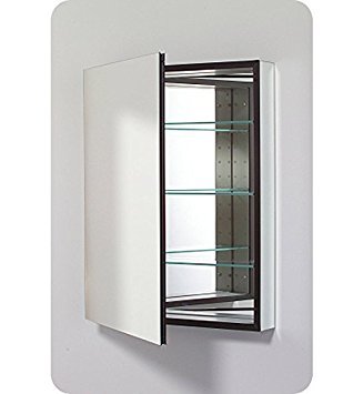 Robern MC2430D4FPL M-Series Mirror Cabinet with Plain Edge Door, Silver