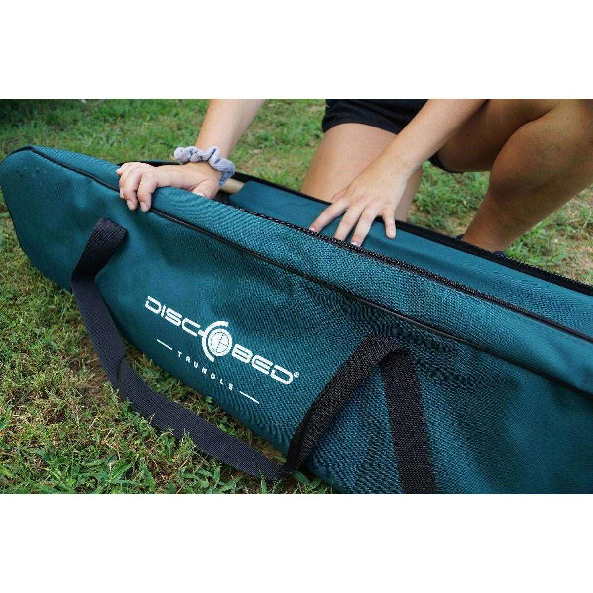 Disc-O-Bed Trundle Cot - Portable Sleep Solution for Tents and Cabins, Green, XL/2XL