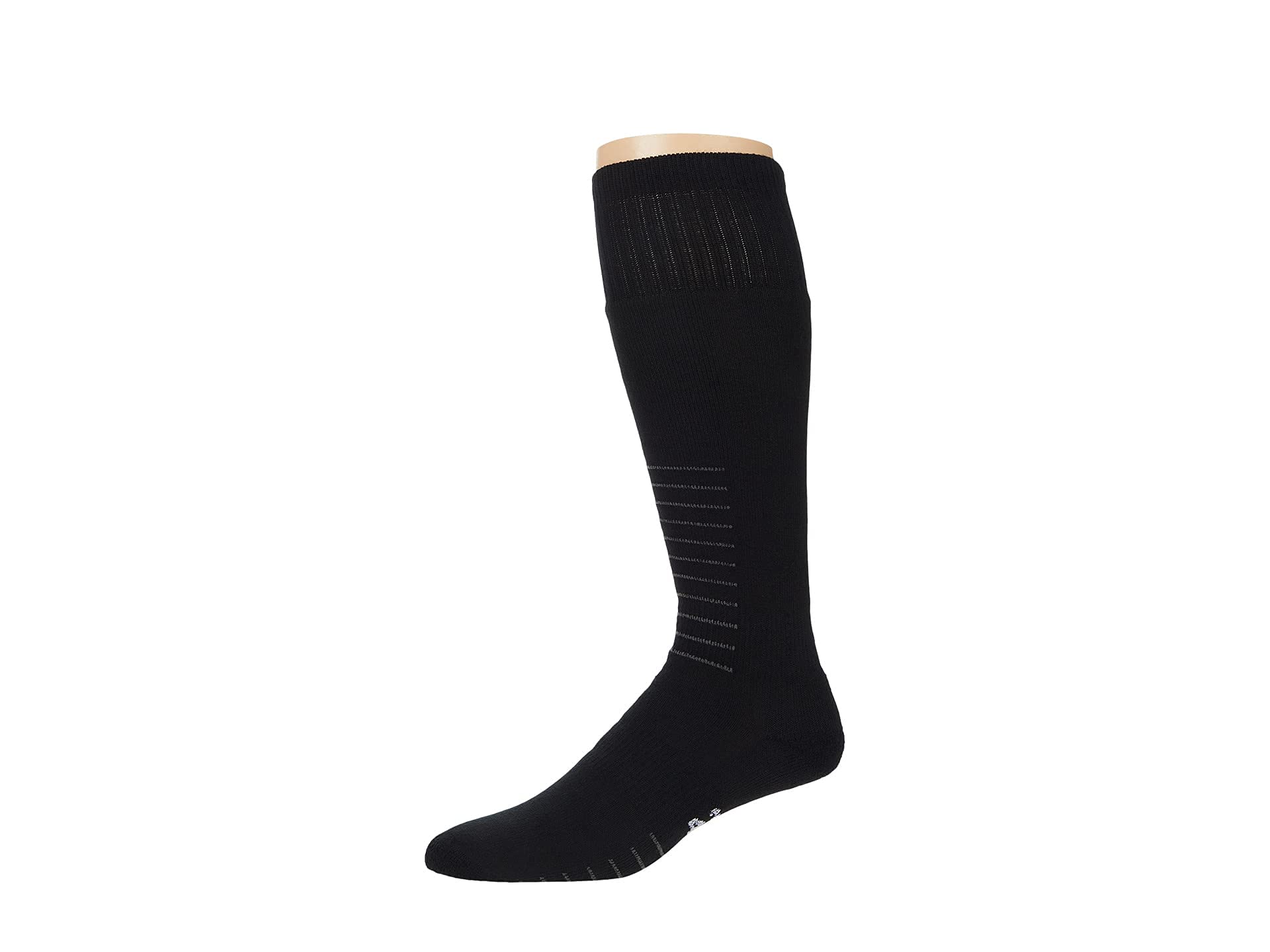 Eurosock Standard Snowbase Lightweight Ski Socks (2-PK), Deep Black, LG (Men's Shoe 9-11 Women's Shoe 10-12)