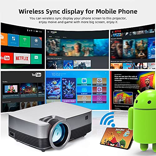 DOUBAO Q6 Video Projector for Movie Home Cinema Full 1080P Supported Movie Beamer 10 TV BOX optional ( Size : Q6 )