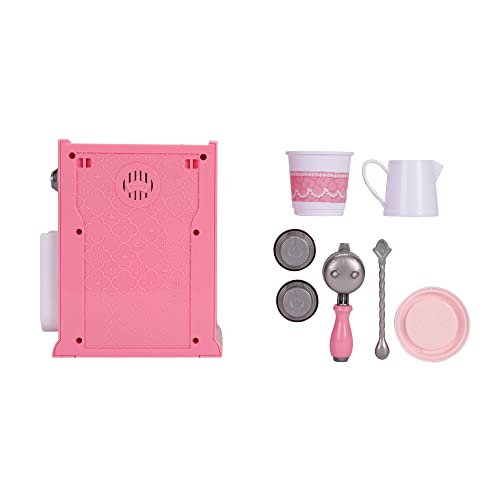 Disney Princess Style Collection Toy Espresso Machine for Kids, Coffee Maker Play Kitchen Accessories Gift for Girls & Kids