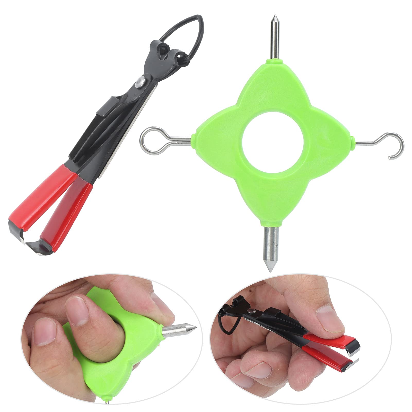 Dilwe Fishing Line Knotting Tool,4 in 1 Multi Fishing Knot Puller Tool Knotting Knotless Knot Tool Fishing Tool