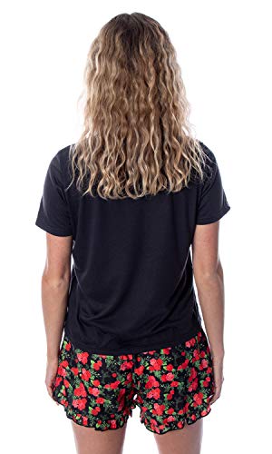 Disney Princess Women's Beauty and The Beast Break The Spell Belle Shirt and Ruffle Shorts Pajama Set (X-Large)