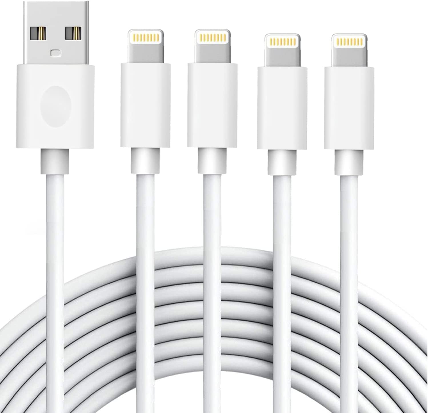 iPhone Charger 6ft 4 Pack Apple MFi Certified Lightning Cable Fast Charging Phone Charger Compatible for iPhone 14 13 12 11 Pro Max XR XS X 8 7 6 Plus SE