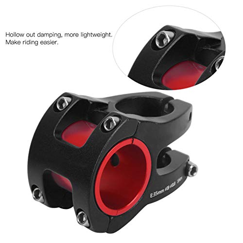 Dilwe Mountain Bike Stem, Aluminum Alloy 31.8/35mm Bike Stem Short Handlebar Stem Cycling Accessory(Black)