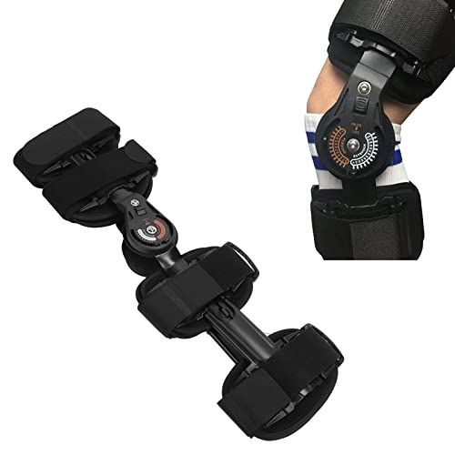 Hinged Knee Brace, Knee Support Stabilizer Breathable Aluminum Alloy 120 Degree Bending Angle for Leg Injuries