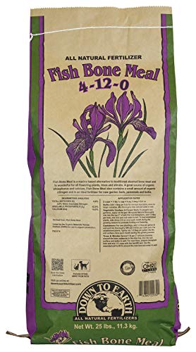 Down to Earth Organic Fish Bone Meal Fertilizer Mix 4-12-0, 25 lb