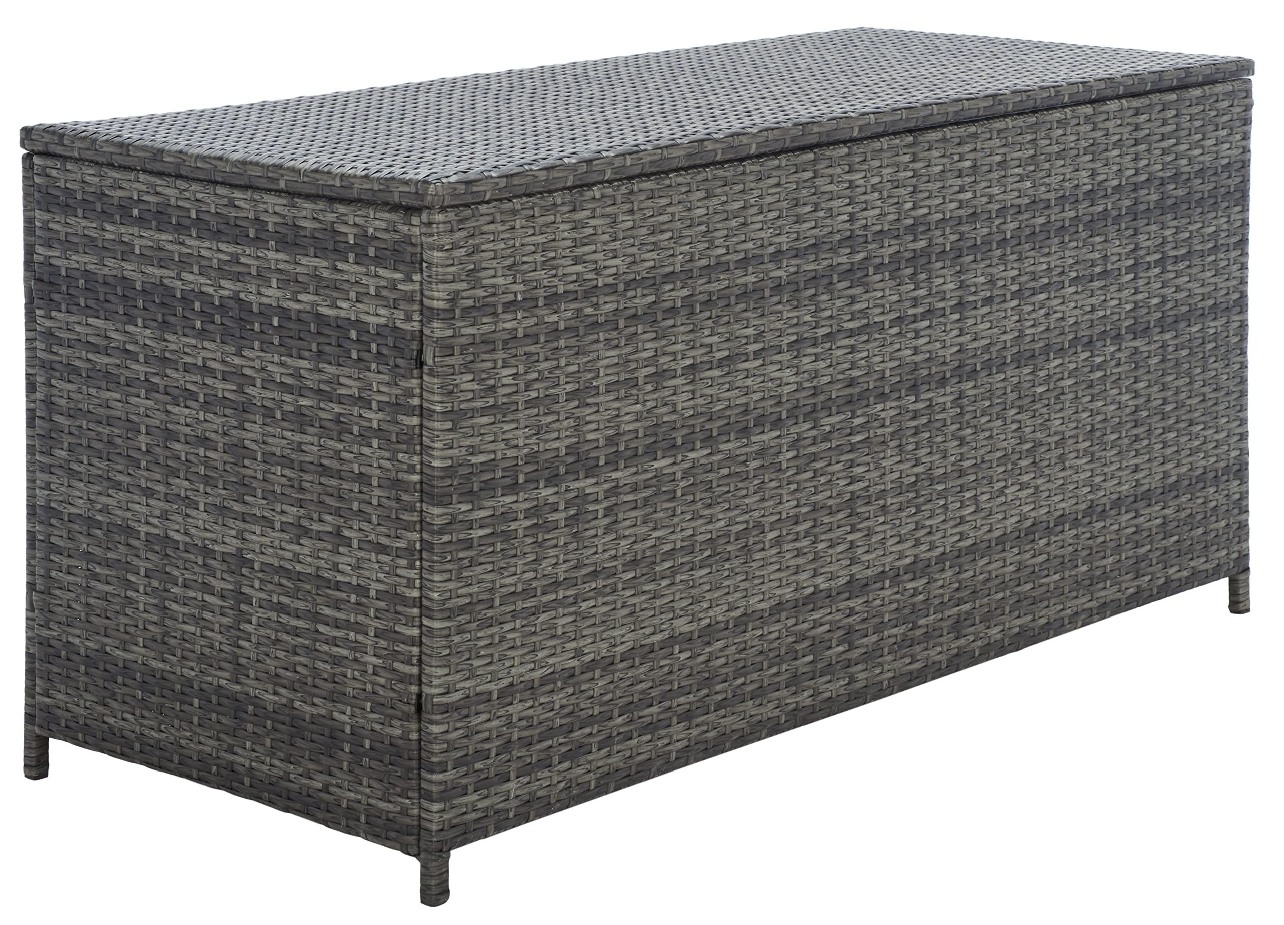 SAFAVIEH Outdoor Collection Oliveira Grey/White Cushion Box