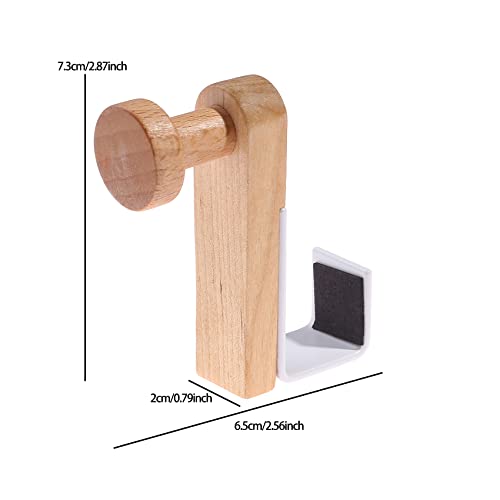 Mvude Wooden Hanging Coat Hooks Cubicle Partition Hangers for Door Mirror Panel Wall Closet Coats Whiteboard Office Home