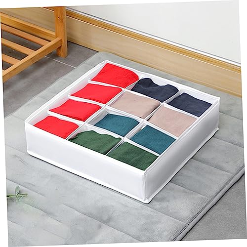 Zerodeko 1pc Underwear Storage Box Bra Organizer Foldable Storage Bin Desk Dividers Dresser Drawer Divider Collapsible Storage Boxes Makeup Storage Drawers 12 Cells Underwear Organizer Sock