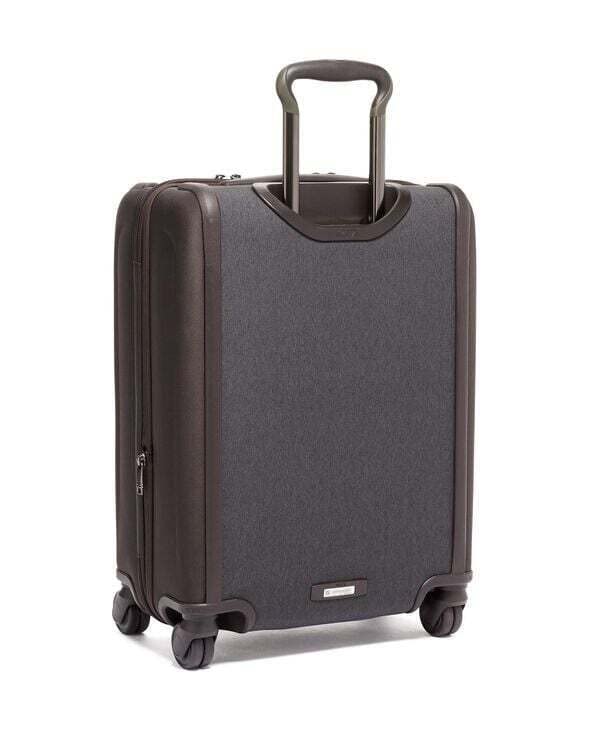 TUMI Alpha Continental Dual Access 4-Wheeled Carry-On Luggage - Rolling Suitcase for Men and Women - Luggage Carry-On with 4 Spinner Wheels - Rolling Luggage with Security Zippers - Anthracite