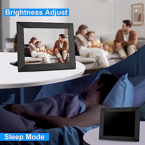 Frameo Digital Picture Frame WiFi - 10.1 Inch 32GB Digital Photo Frame Remote Control & OTG USB Cable 1280 * 800 IPS Touchscreen 16:10 Smart Picture Slideshow Share Photos Video