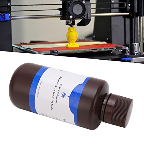 Photopolymer Resin, 3D Printer Resin High Toughness 405nm Wavelengh Quick Curing Better Effect 500g LCD DLP for Model(White)