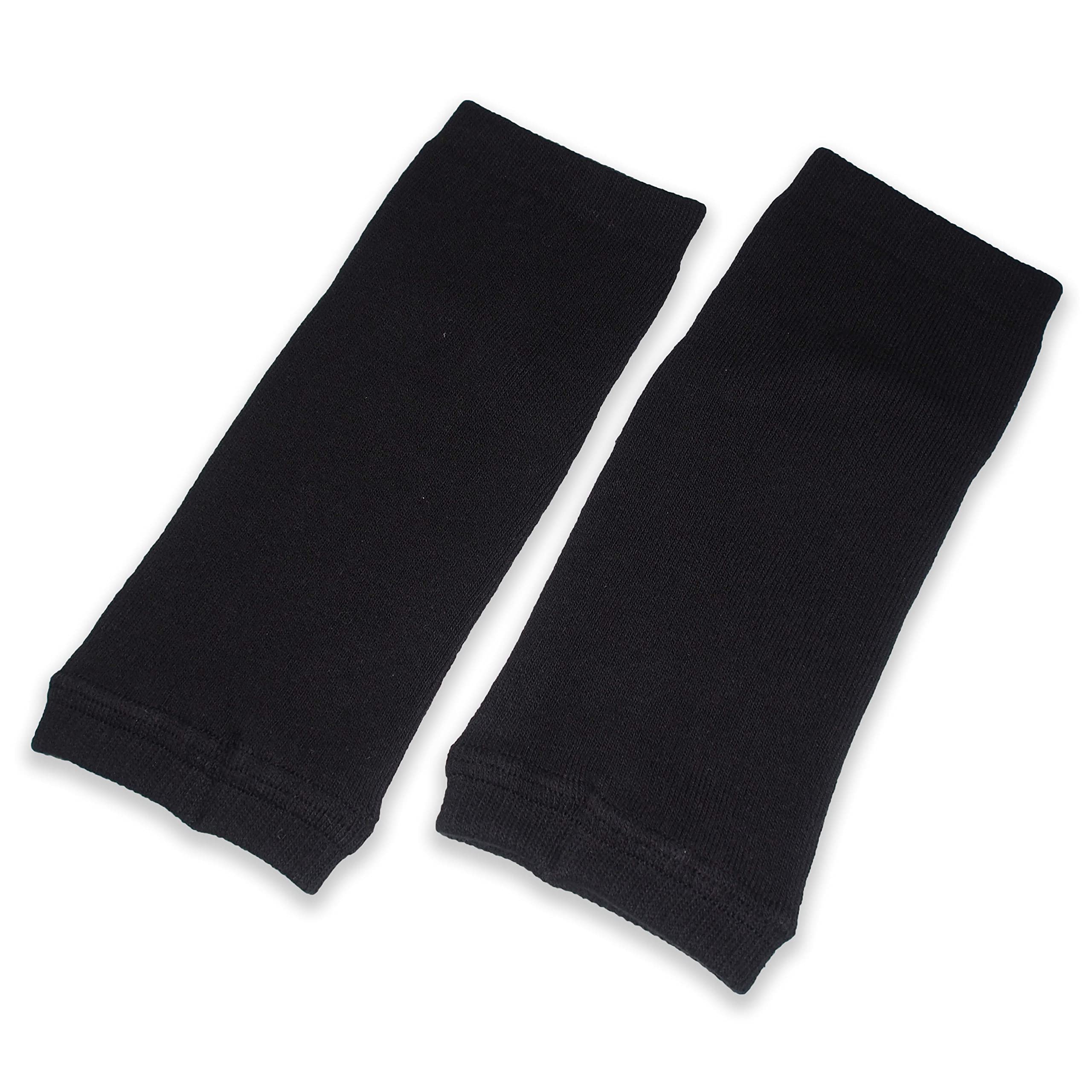 CuteBox Company 1 Pair of Black Soft Comfortable Cotton Toeless Socks for Exercising, Dancing, Pedicures, Yoga, Pilates, or just with Sandals or Flip Flops, Machine Washable