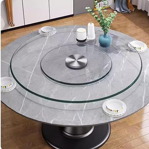 DOUKI 30 Inch Tempered Glass Lazy Susan Turntable, Round Tabletop Rotating Serving Tray For Dining Table, Large Rotating Serving Plate Clear (Color : Clear, Size : 90cm(36inch))