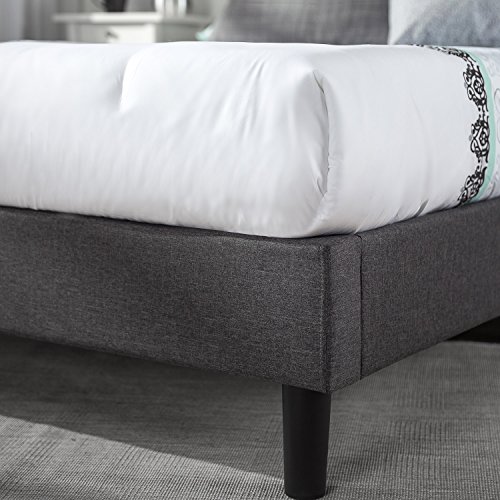 Zinus Dachelle Upholstered Platform Bed Frame / Mattress Foundation / Wood Slat Support / No Box Spring Needed / Easy Assembly, Full