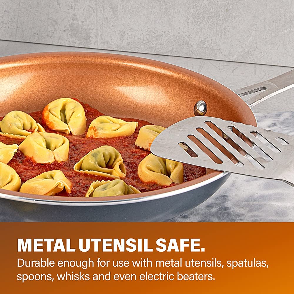 Gotham Steel 8-Piece Kitchen Set with Non-Stick Ti-Cerama Copper Coating by Chef Daniel Green - Includes Skillets, Fry Pans, Stock Pots and Sauce Pan