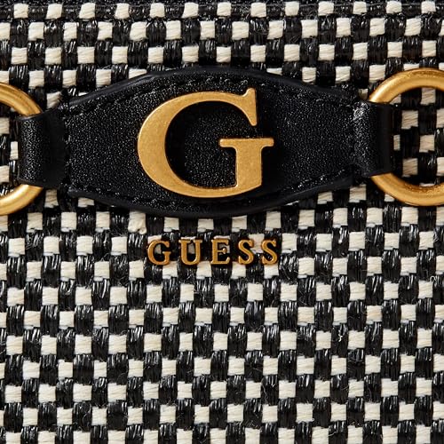 GUESS Izzy Double Zip Organizer Wallet, Black/Natural