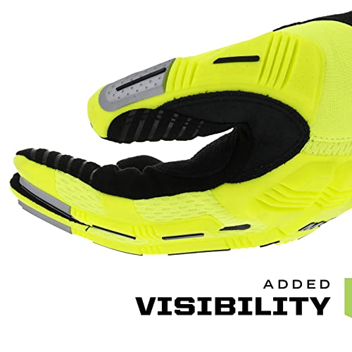 Mechanix Wear: Hi-Viz M-Pact Work Gloves (Medium, Fluorescent Yellow)