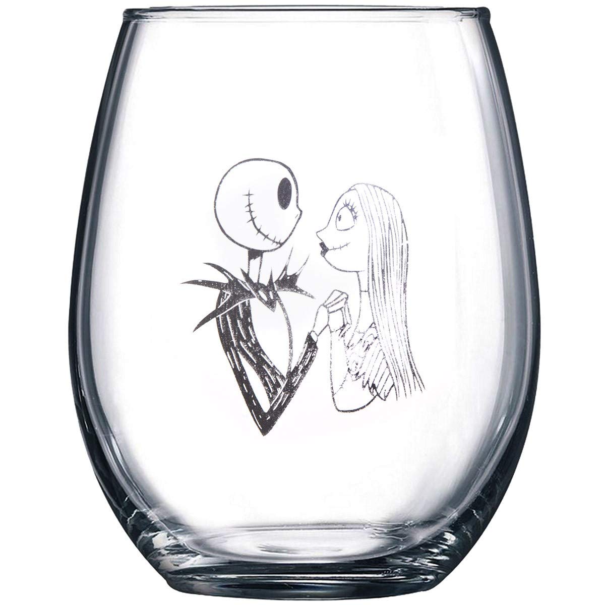 DisneyWorld Co Nightmare Before Christmas Collectible Wine Glass Set (Jack & Sally)