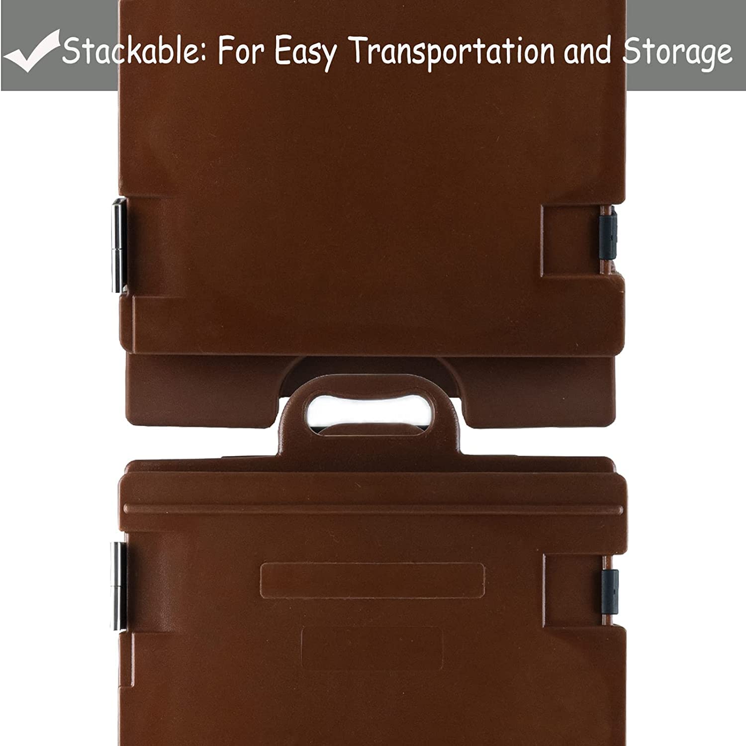 Luston Front-Loading Insulated Food Pan Carrier, 81 Quart Capacity, Brown,5 Full-Size Pan,Food-Grade LLDPE Material, Portable Food Warmer Transporter