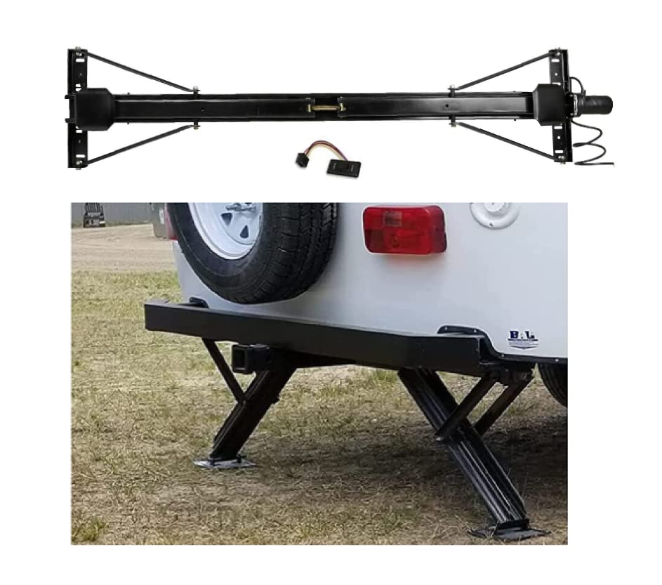 MFZDQL Rear Trailer Power Stabilizer Jack Stand Kit with Black Exterior Switch Replaces 298707