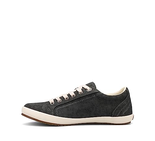 Taos Footwear Women's Star Canvas Sneaker - Style and Comfort Charcoal Wash 9 M US