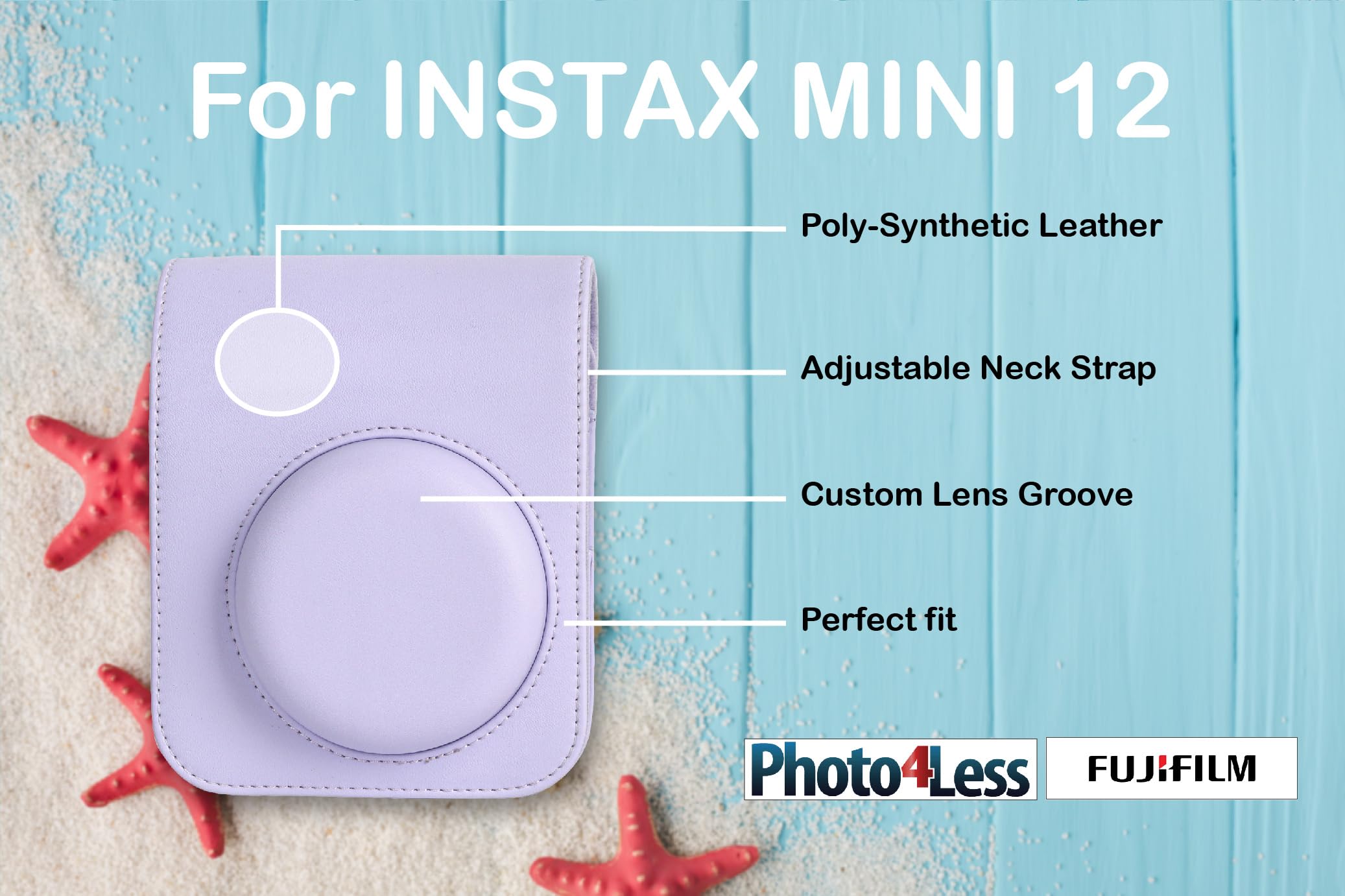 Fujifilm Instax Mini 12 Instant Film Camera Lilac Purple, Fuji Instax Mini Instant Film 40 Sheets, Instant Camera Gift Bundle