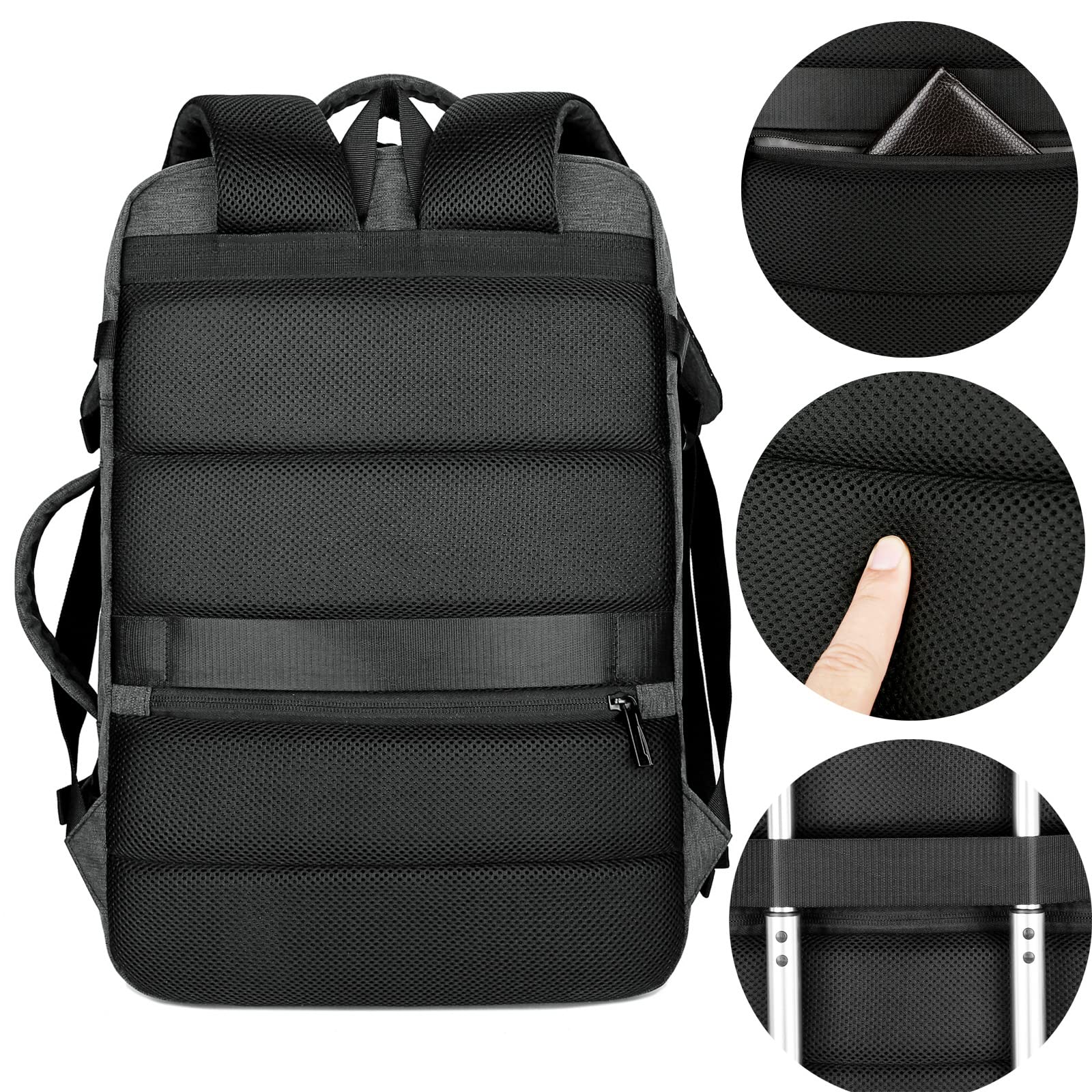 DAYELIVE Travel Backpack for Men Women 40L Flight Approved, 17 Inch Waterproof Laptop Carry on Backpack Large Luggage Daypack Business College Weekender Overnight Backpack