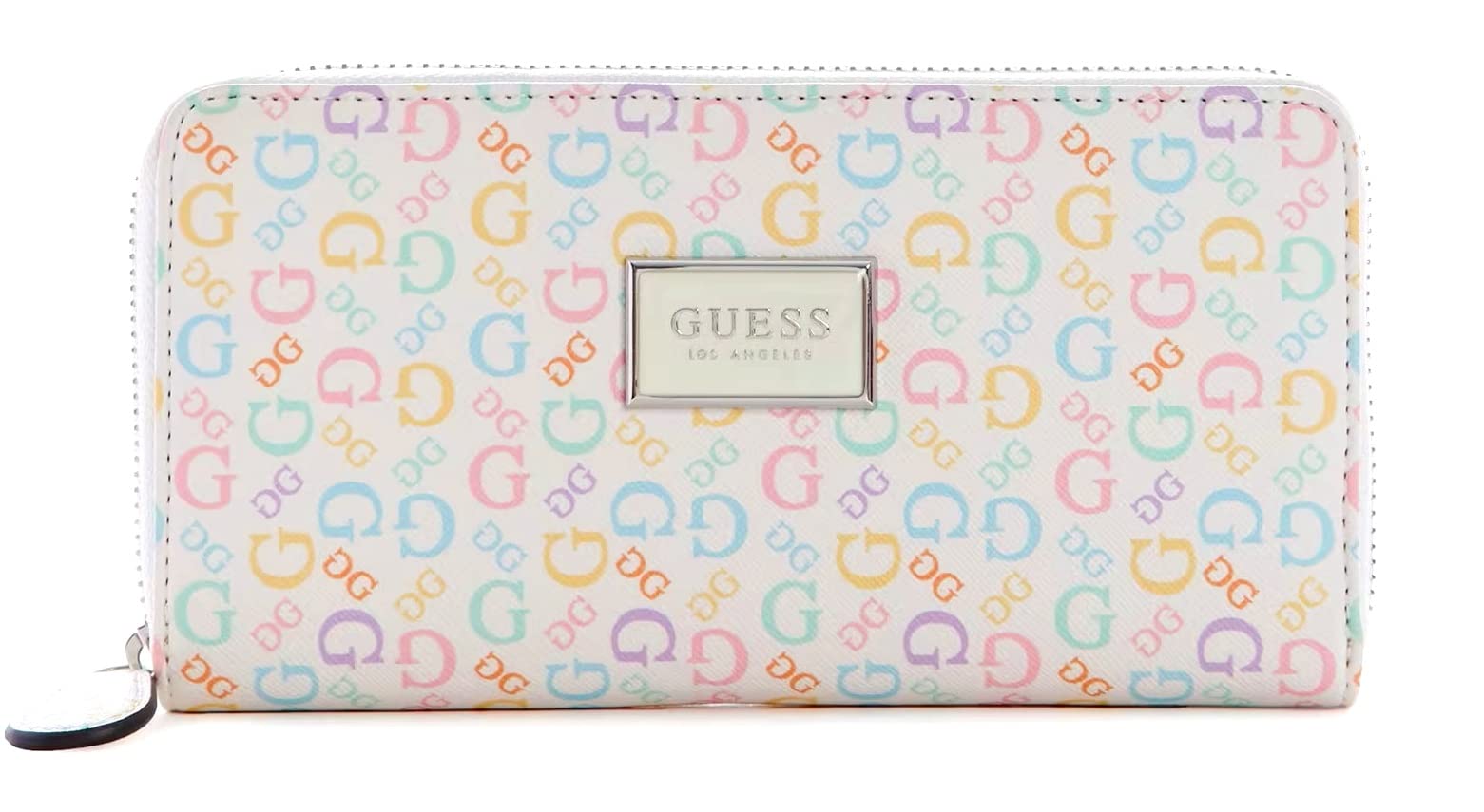 Guess Women's Rainbow Logo Zip-Around Wallet Clutch Bag