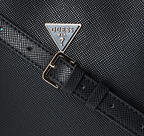 GUESS Womens Alexie Small Crossbody bucket, Black, One Size US