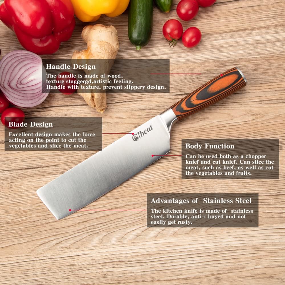 Fashionwu Knife Set, 17 Pcs Kitchen Knife Set with Block, Razor-Sharp, With knife sharpener, High Carbon German Stainless Steel Knife