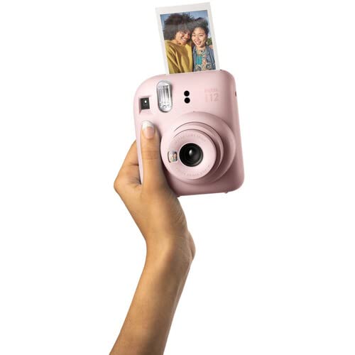 Fujifilm Instax Mini 12 Instant Camera Accessory Kit (Blossom Pink) with Instax Mini Film - Foil Pack (2 Pack) & Case